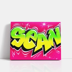 Personalized Name Graffiti Wall Art, Modern Street Graffiti Wall Art ...