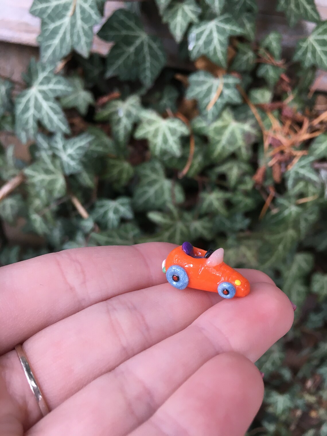 Miniature Polymer Clay Carrot Race Car - Etsy