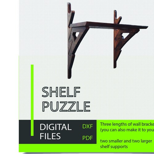 CNC Wall Shelf DXF Vector Files X-carve Diy Cnc Router Puzzle - Etsy