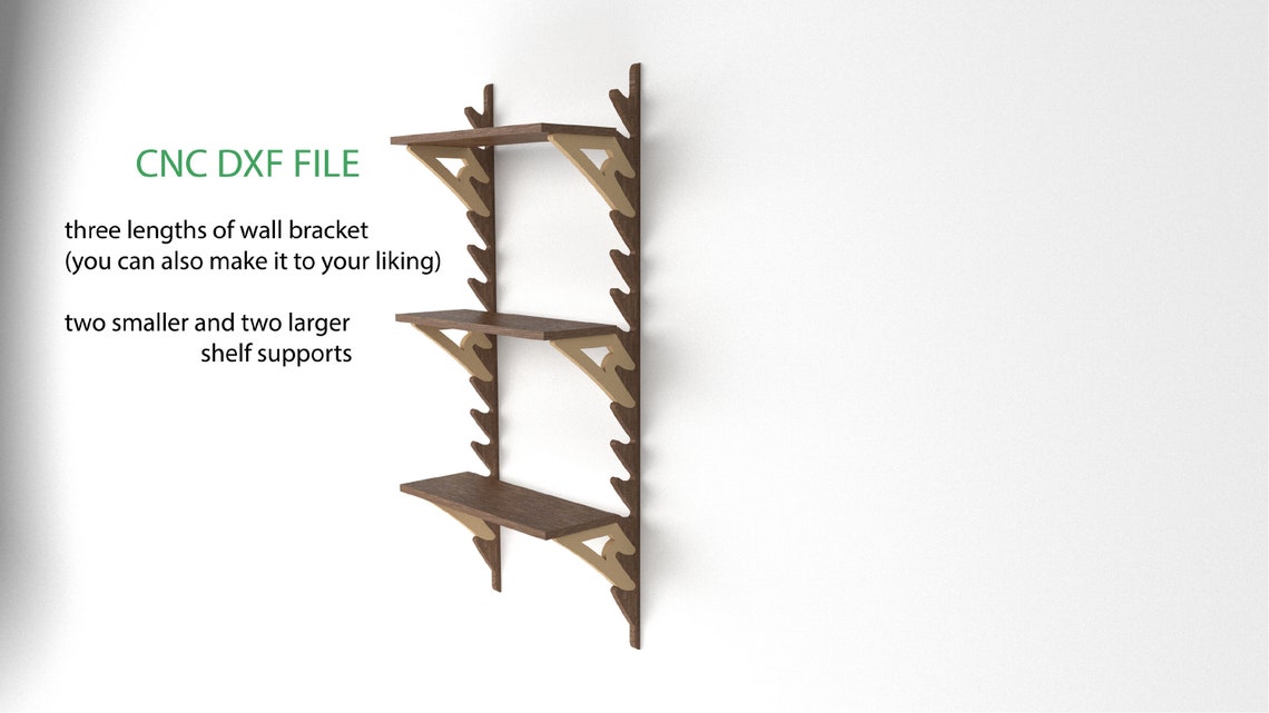 CNC Wall Shelf DXF Vector Files X-carve Diy Cnc Router Puzzle Shelf ...