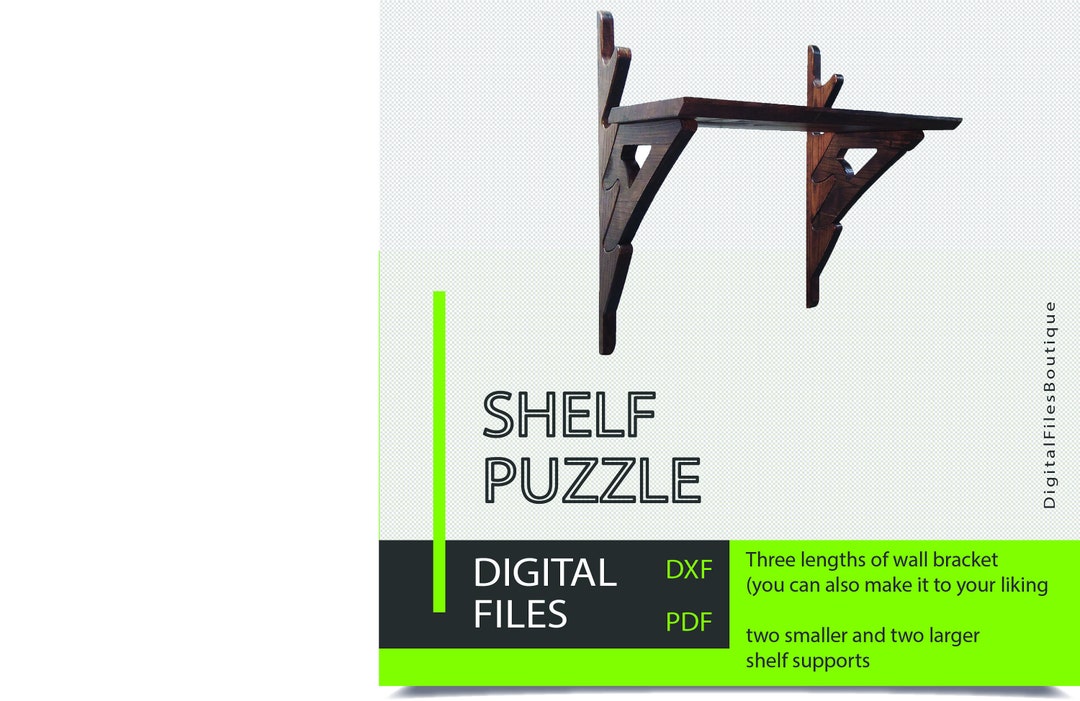 CNC Wall Shelf DXF Vector Files X-carve Diy Cnc Router Puzzle Shelf ...
