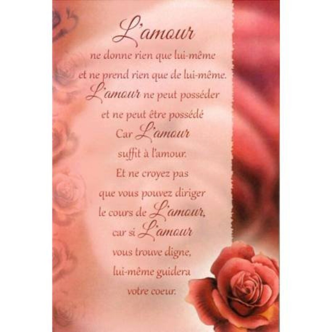 Double Prayer Card Love With Envelope - Etsy