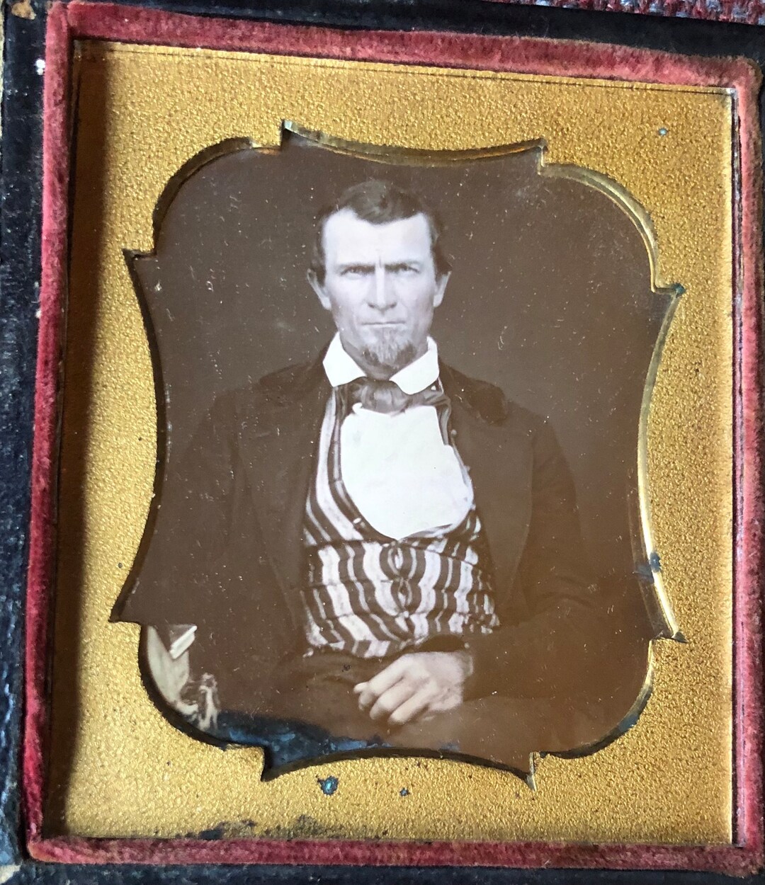 Snazzy Vest, a 6th Plate Daguerreotype of a Handsome Man Whole Case ...