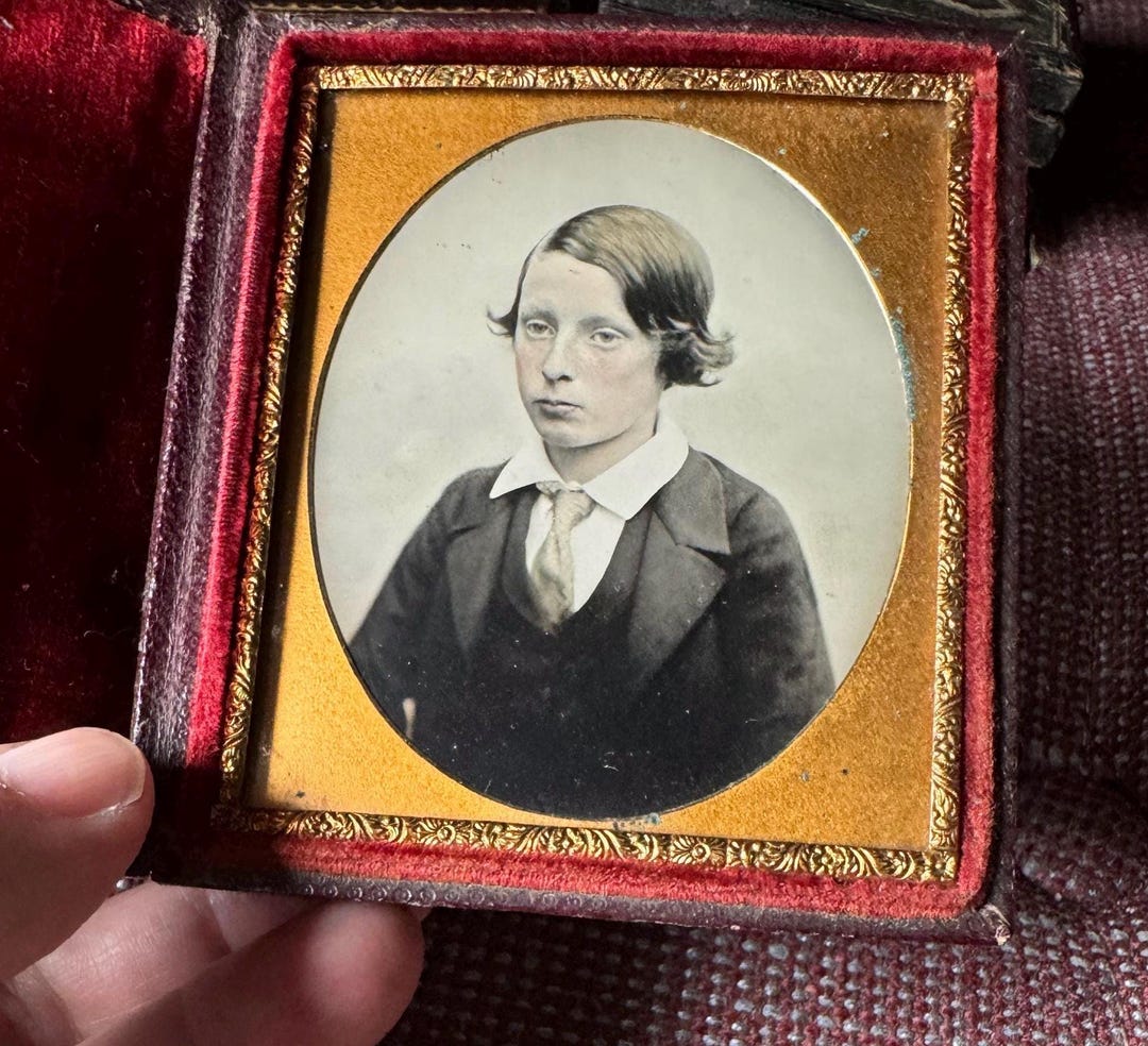 1 6 Th Plate Ambrotype in a Complete Case. Teen. Found Photo.tinted. - Etsy