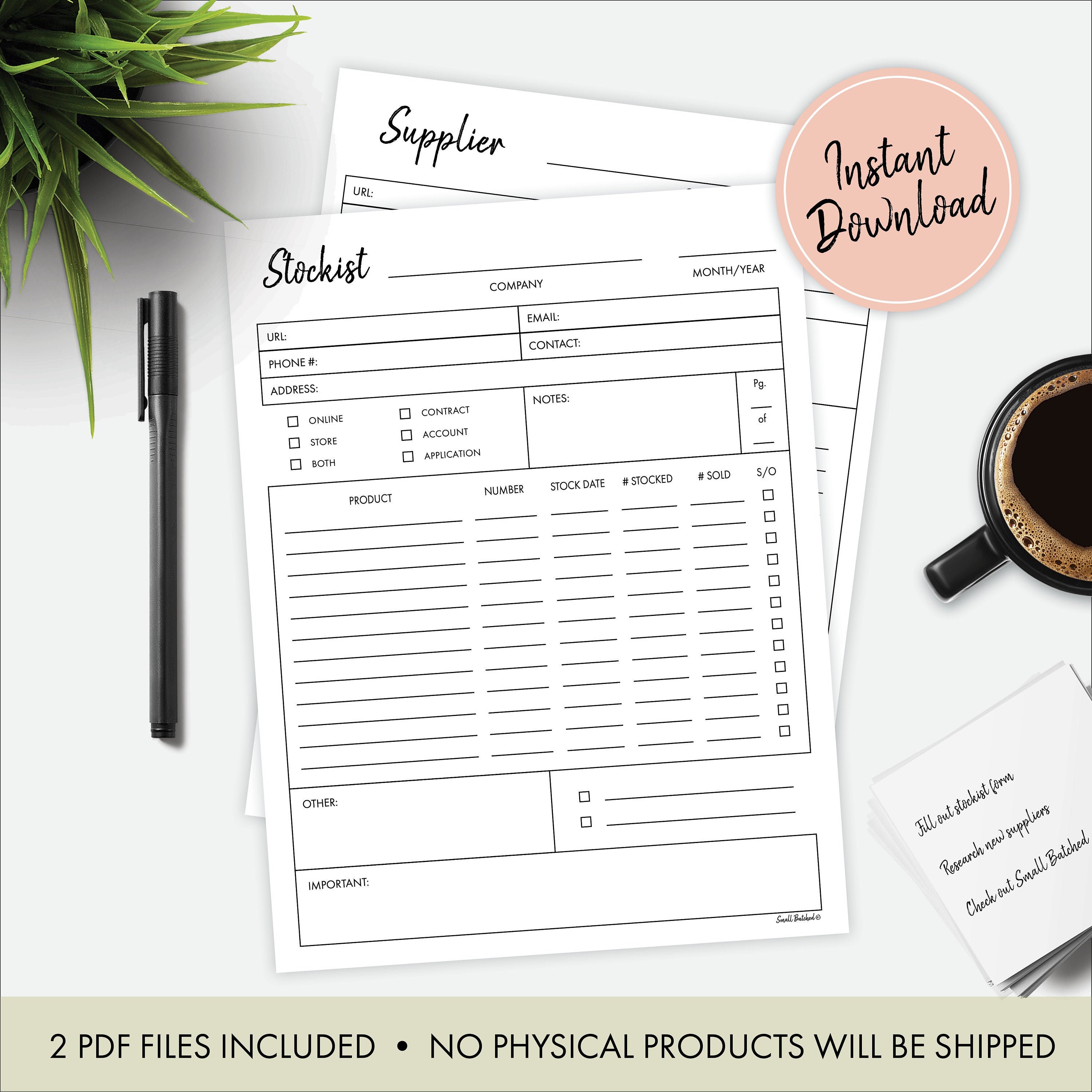 Supplier & Stockist Forms Instant Download for Soap Making - Etsy Australia