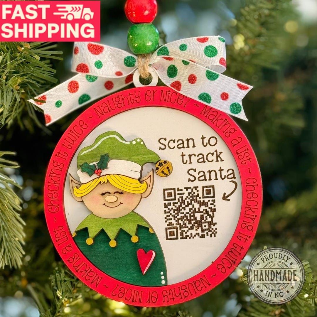 Interactive Santa Tracker Ornament: Handmade Elf Christmas Tree ...