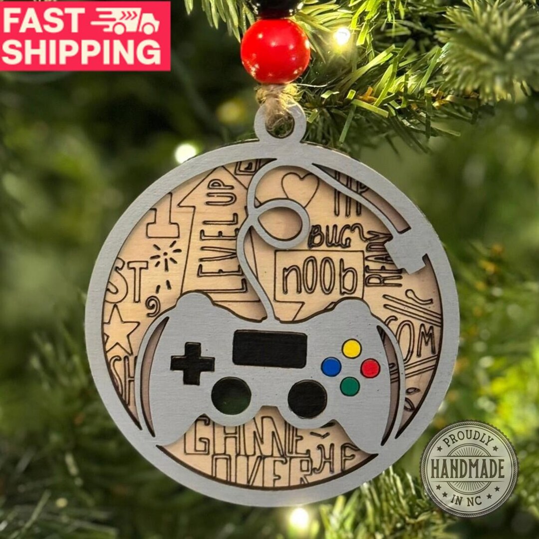 Video Game Controller Christmas Ornament | Gamer Holiday Tree ...