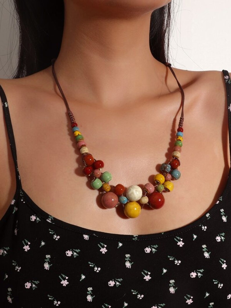 Porcelain Necklace Handmade Ceramic Jewelry Christmas - Etsy