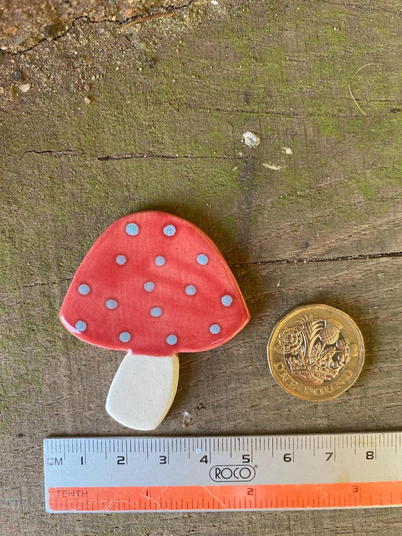 Handmade DIY Mosaic Mushroom Shape Tiles, Ceramic Mosaic Toadstool Tile ...