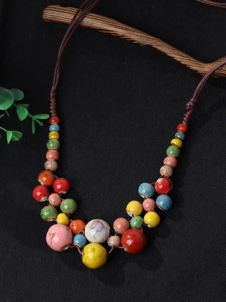 Porcelain Necklace Handmade Ceramic Jewelry Christmas - Etsy