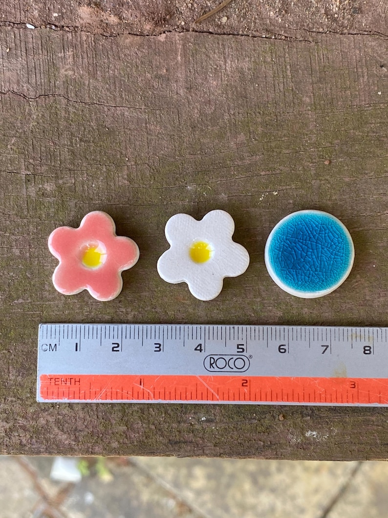 Handmade DIY Mosaic Flower Circle Shape Tiles, Ceramic Mosaic Flower ...