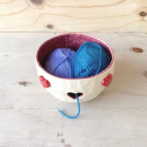 Artisan Ceramic Yarn Bowl - Handmade Pottery for Knitters and ...