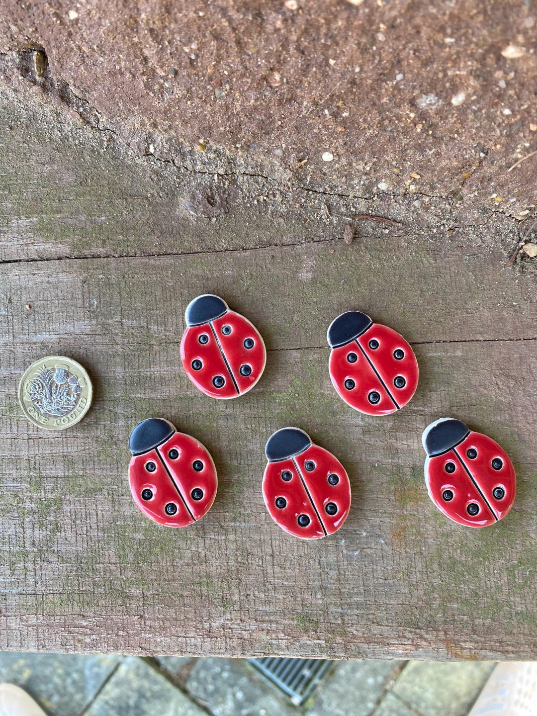 Handmade DIY Mosaic Ladybird Shape Tile, Ceramic Mosaic Ladybug Tile - Etsy