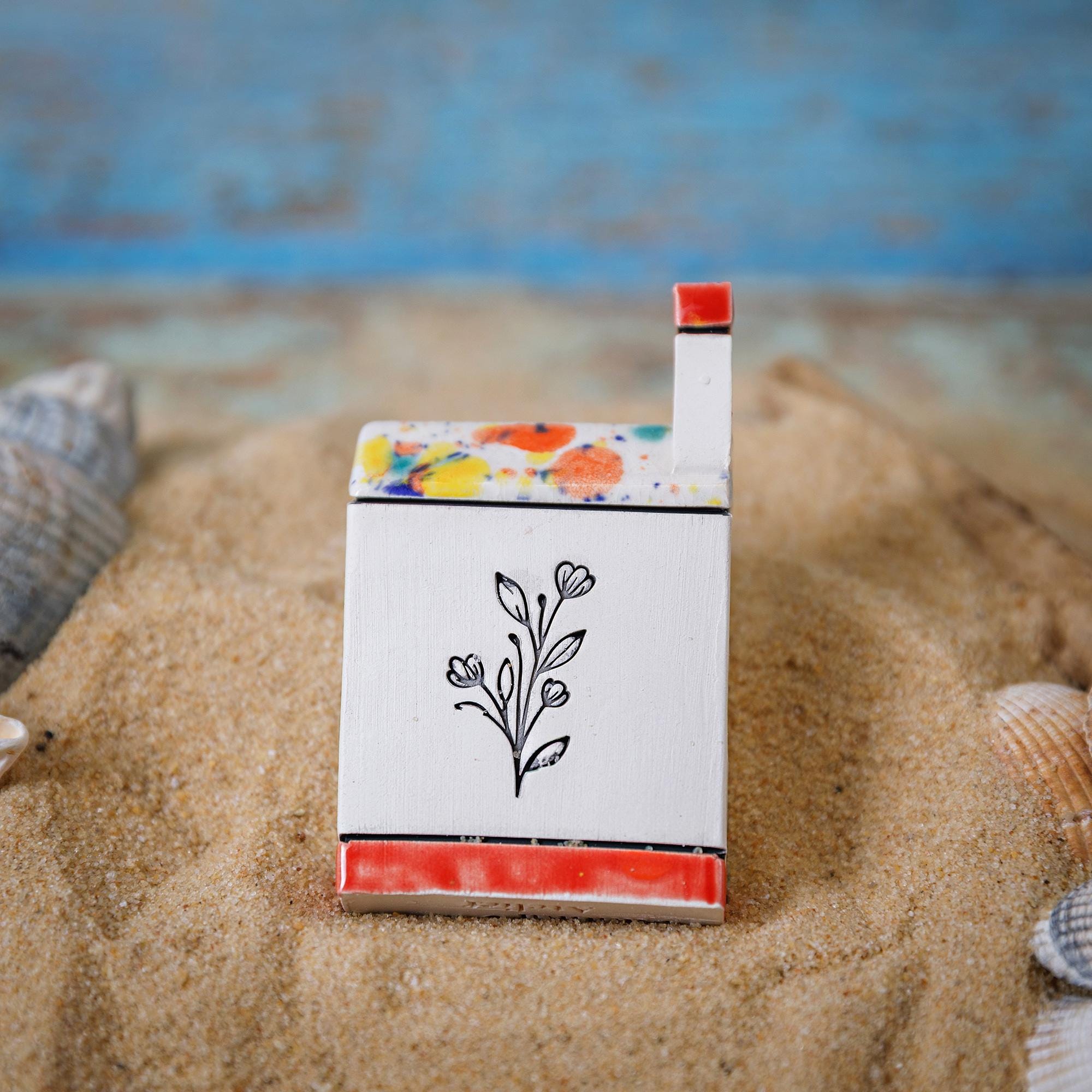 LIBRARY Tiny Ceramic Houses, Gifts for Friends, Present for Her ...