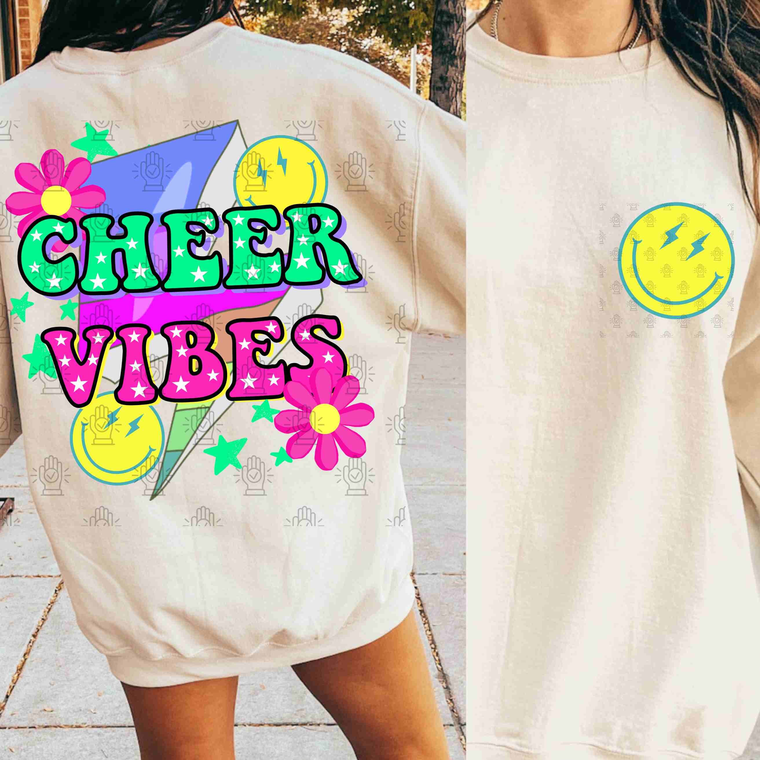 Retro Neon Cheer Collage Design, Cheerleading Design, Retro Vibes ...