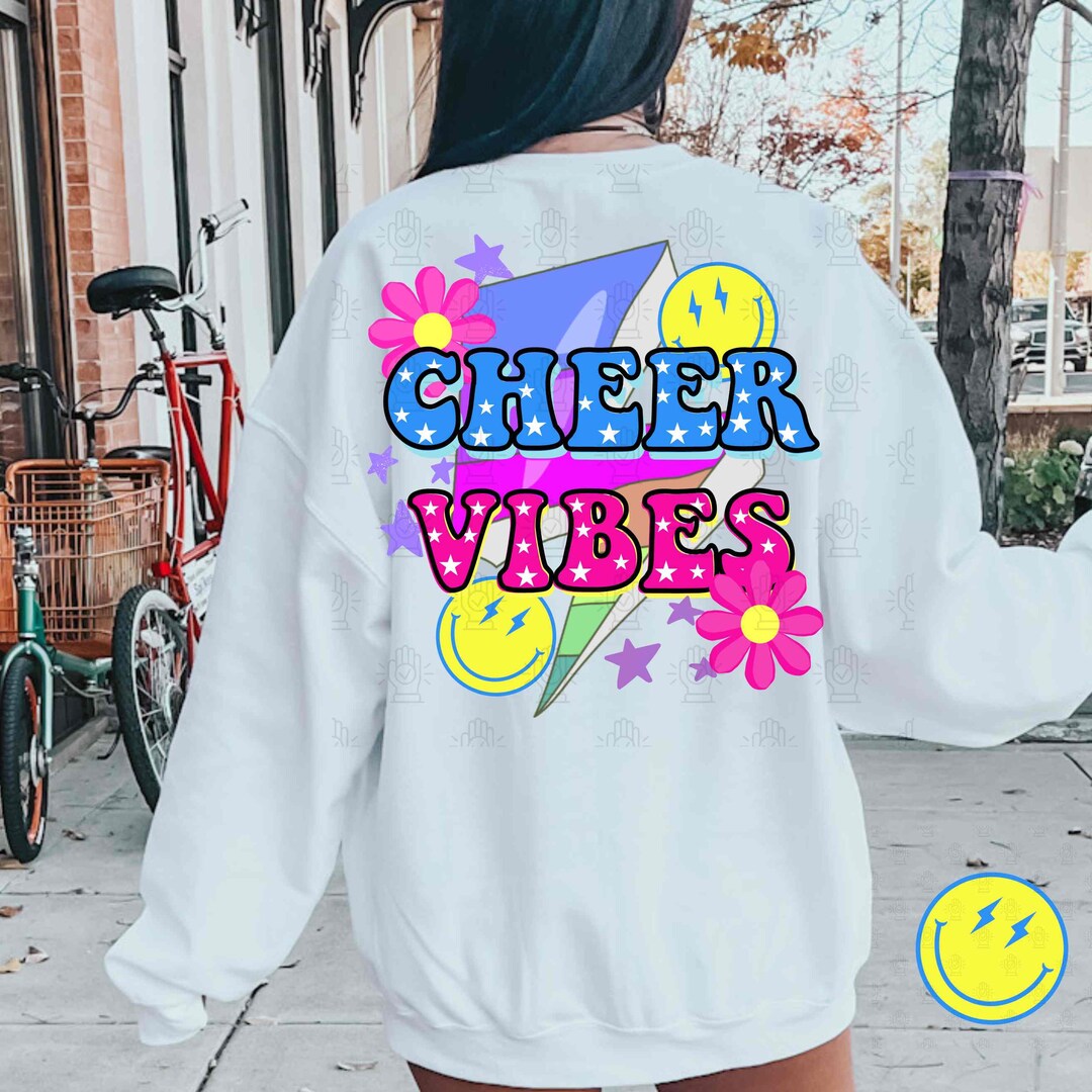 Retro Neon Cheer Collage Design, Cheerleading Design, Retro Vibes ...