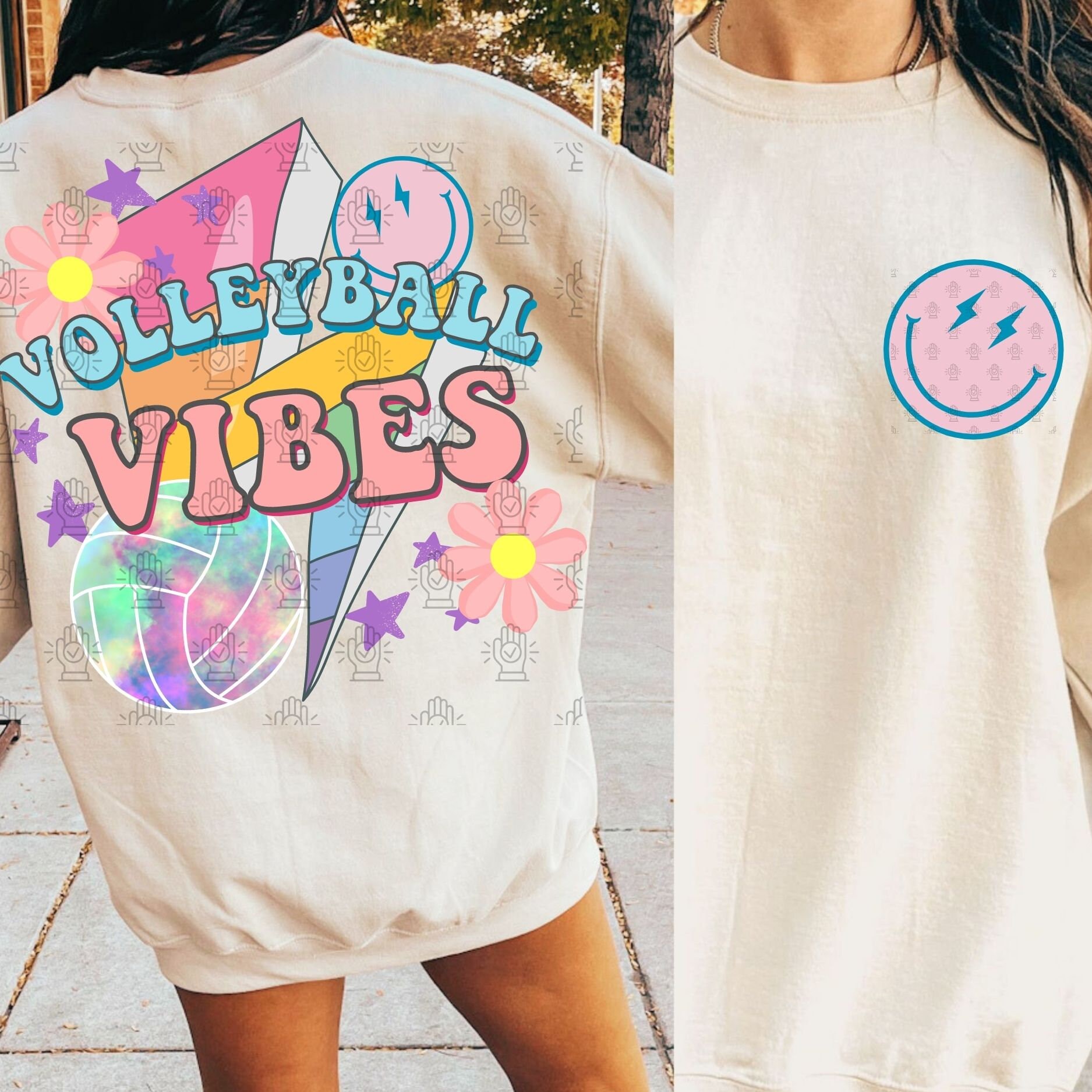 Retro Volleyball Collage Design, Volleyball Design, Retro Vibes ...