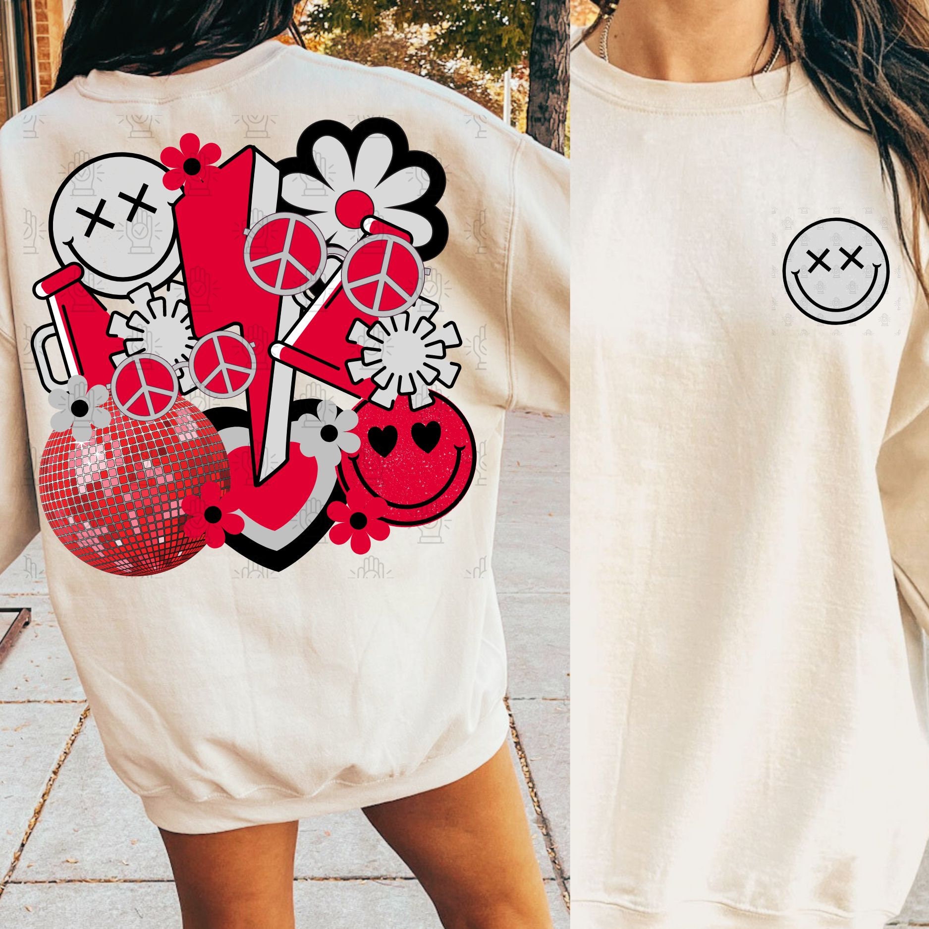 Retro Cheer Collage Design, Cheerleading Design, Retro Vibes ...