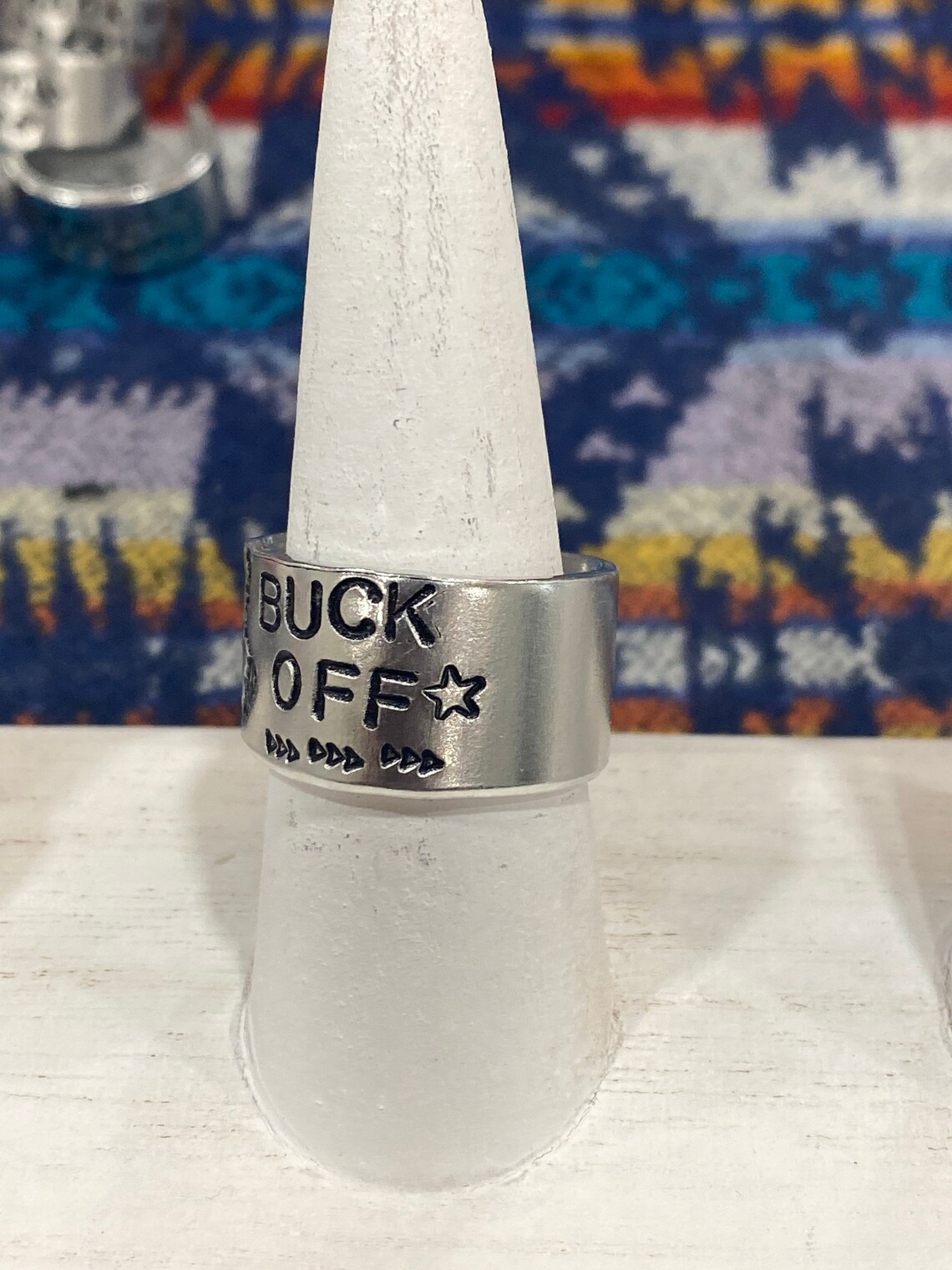 Buck off Metal Handstamped Ring, Handstamped Jewelry, Rodeo Ring, Rodeo ...