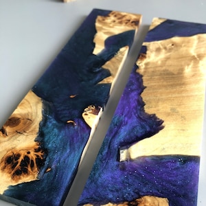 Pair of Epoxy Resin Knife Handle Scales | Bookmatched Non Stabilized Blanks | Handmade Knives ...