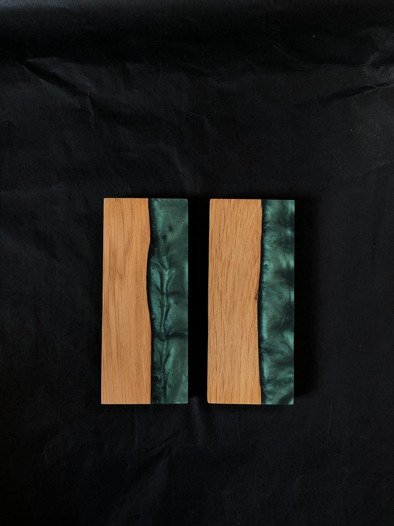 Set of Epoxy Resin Knife Handle Scales Bookmatched | Etsy