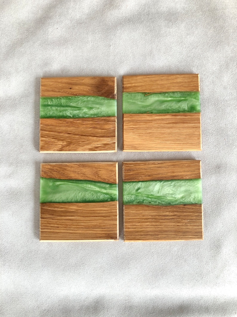 Chose Your Set of 2/4/6 Resin Wood Handcraft Coasters | Handmade From ...