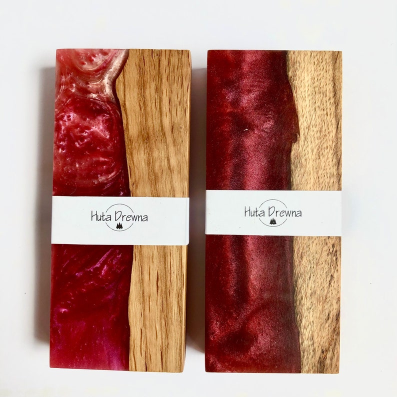 Set of Epoxy Resin Knife Handle Scales Bookmatched - Etsy