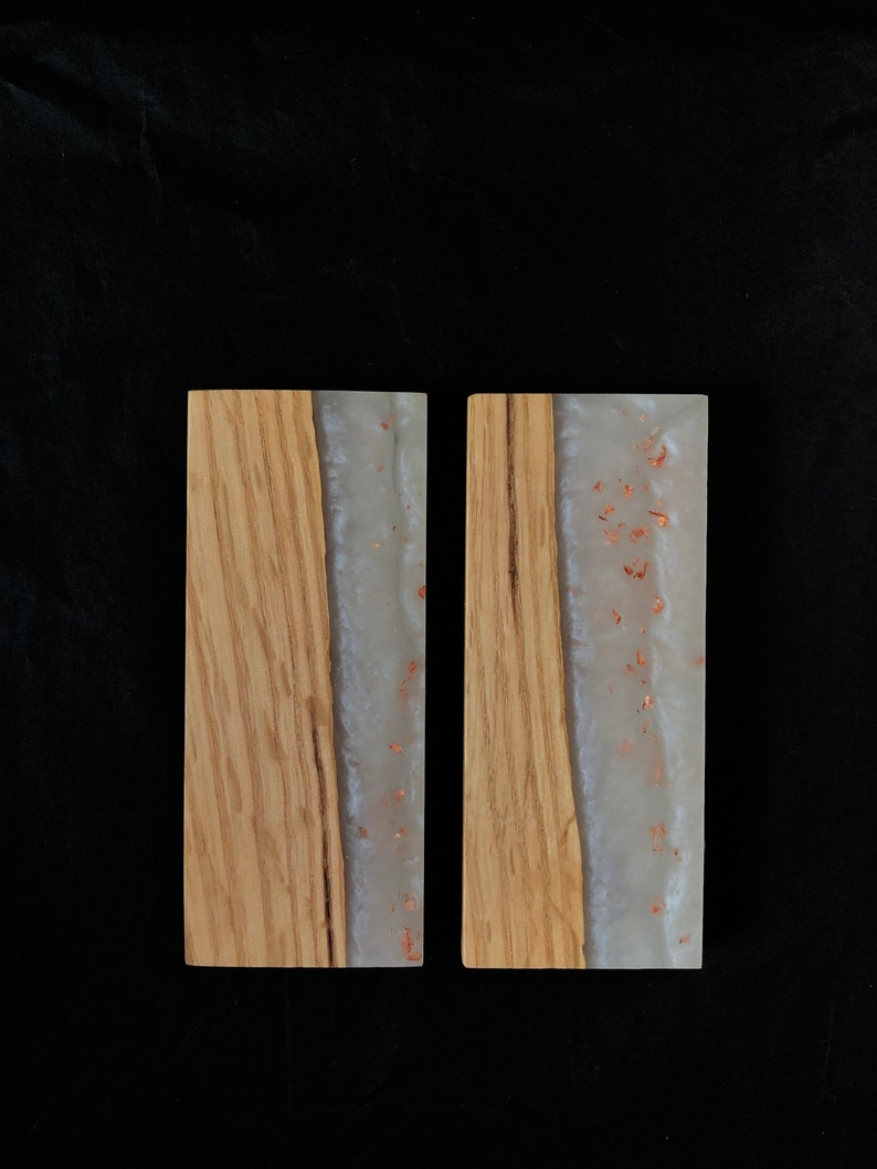 Set of Epoxy Resin Knife Handle Scales Bookmatched | Etsy