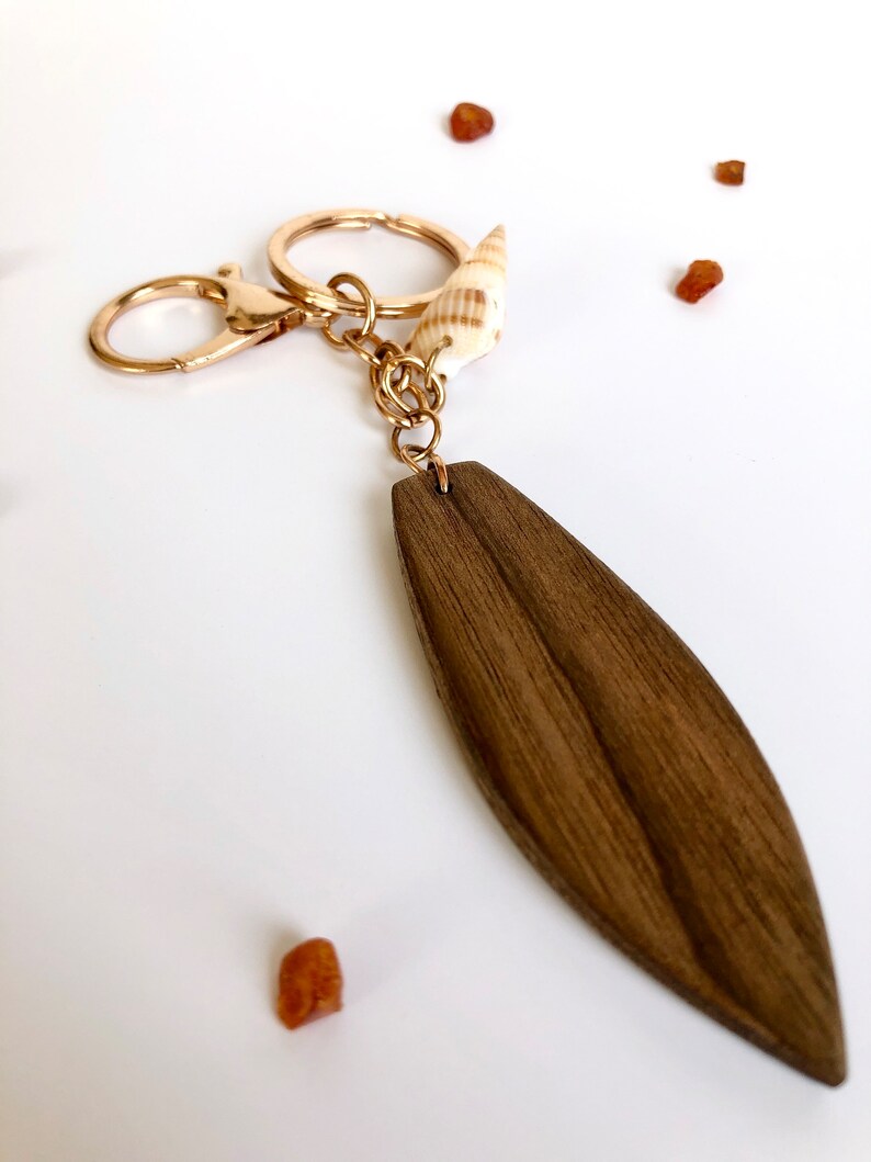 Personalized Surf Keychain | Wood and Resin Jewelery for Woman | Small ...