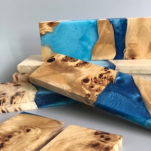 Pair of Epoxy Resin Knife Handle Scales | Bookmatched Non Stabilized Blanks | Handmade Knives ...