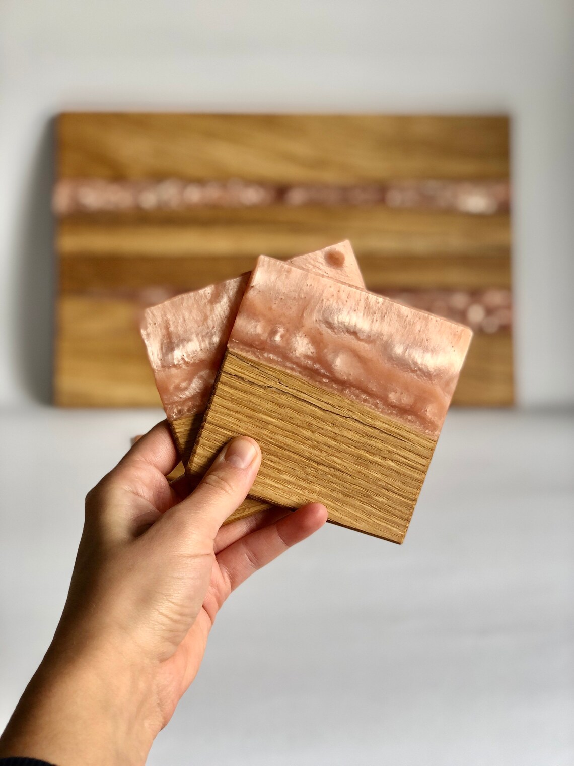 Wooden Oak Resin Epoxy Serving Tray Cheese Paddle Resin - Etsy