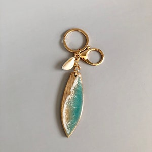 Personalized Surf Keychain | Wood and Resin Jewelery for Woman ...