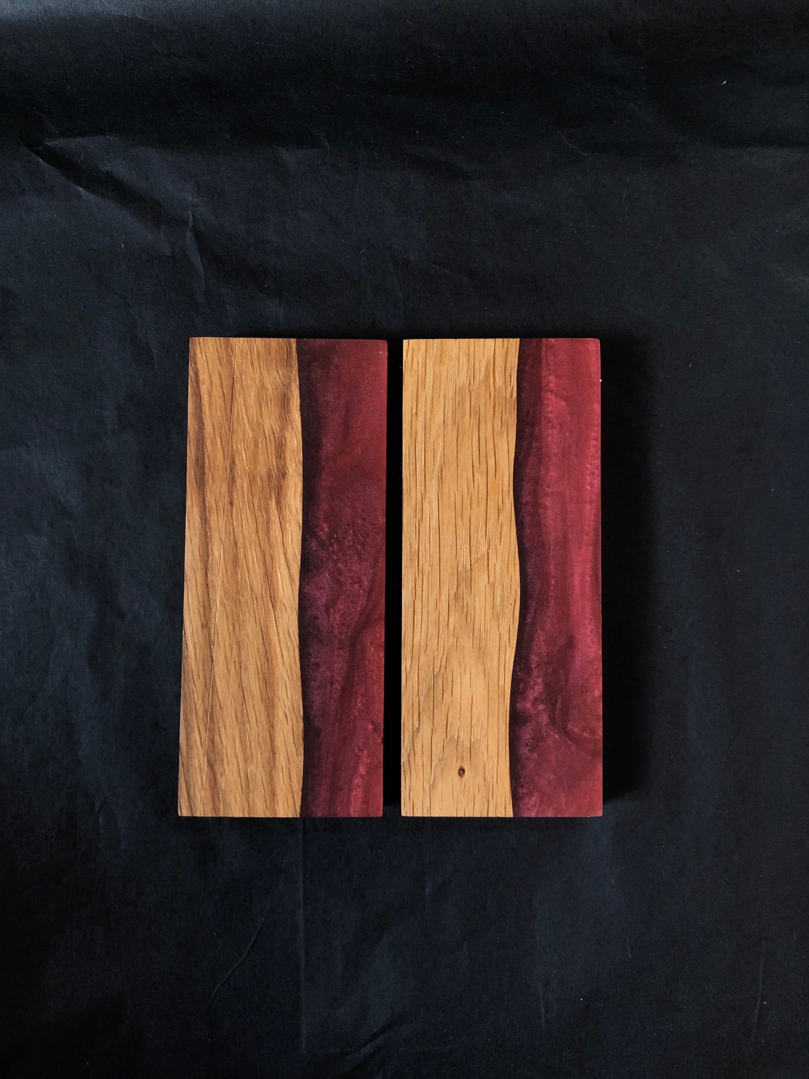 Set of Epoxy Resin Knife Handle Scales Bookmatched | Etsy