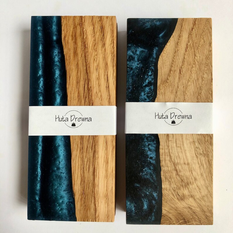 Set of Epoxy Resin Knife Handle Scales Bookmatched - Etsy