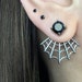 Spider Web Ear Jacket, Black CZ Stud, Gothic Earrings - Etsy