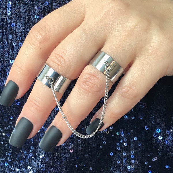 Double Ring Chain - Etsy