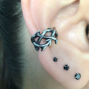 Thorns Ear Cuff, Gothic Ear Cuff, Stainless Steel Cuff, Gothic Jewelry ...