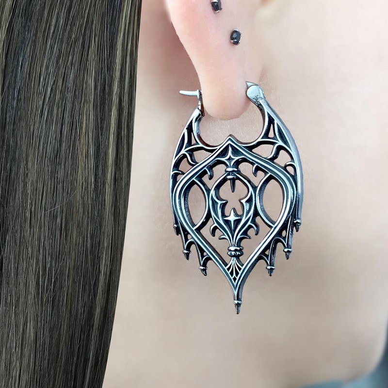 Earrings Goth Girl Jewelry - Etsy