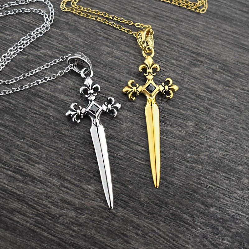 Mens Sword Necklace Pendant - Etsy