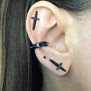 Sword Cartilage Earring With Screw Ball Back, SINGLE Dagger Earring ...