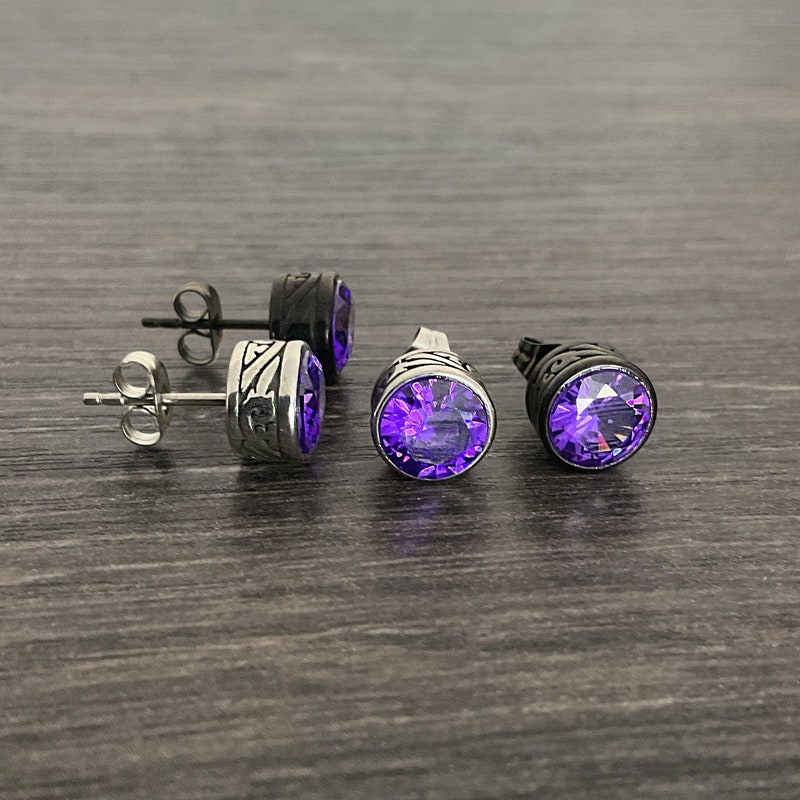 Men Stud Gothic Earrings - Etsy