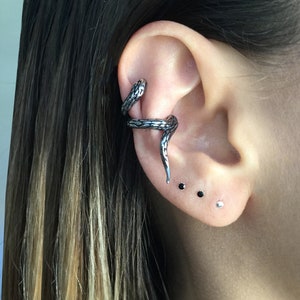 Ear Cuff, Gothic Ear Cuff, Snake Ear Cuff, Stainless Steel Earrings ...