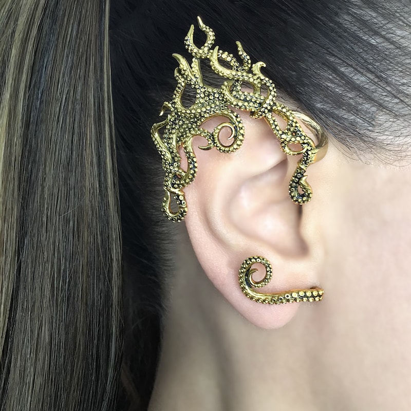 Octopus Earrings - Etsy