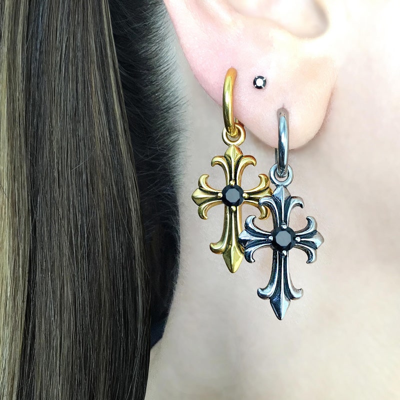 Cross Earrings - Etsy