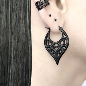 Gothic Hoop Earrings,gothic Cathedral Inspired Jewelry, Hoop Earrings ...