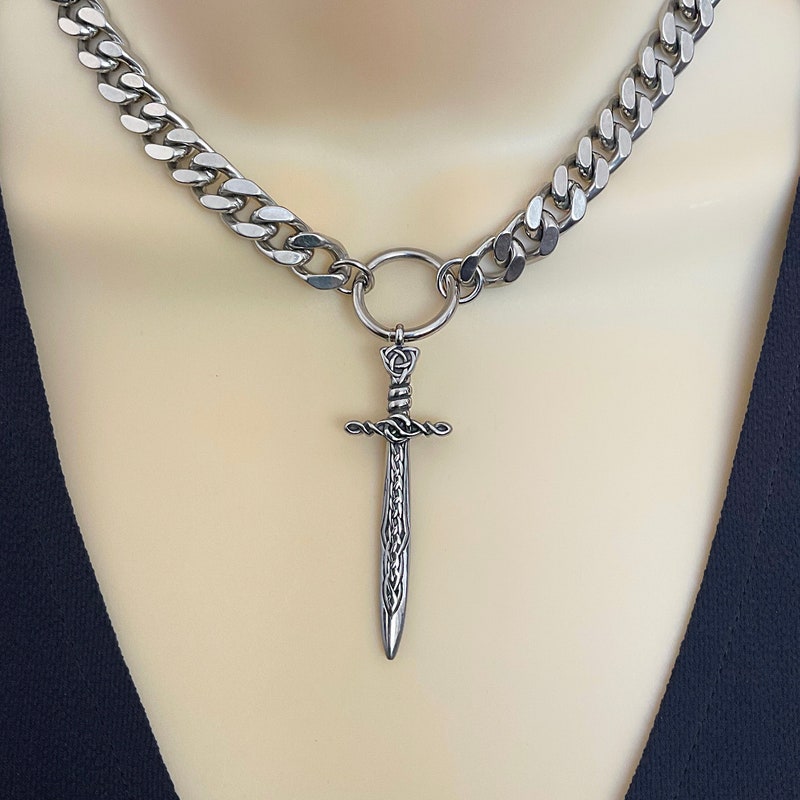 Sword Necklace - Etsy