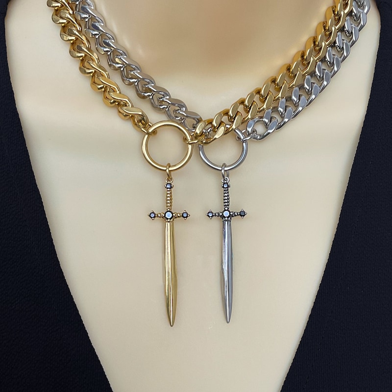 Chain Sword Pendant - Etsy