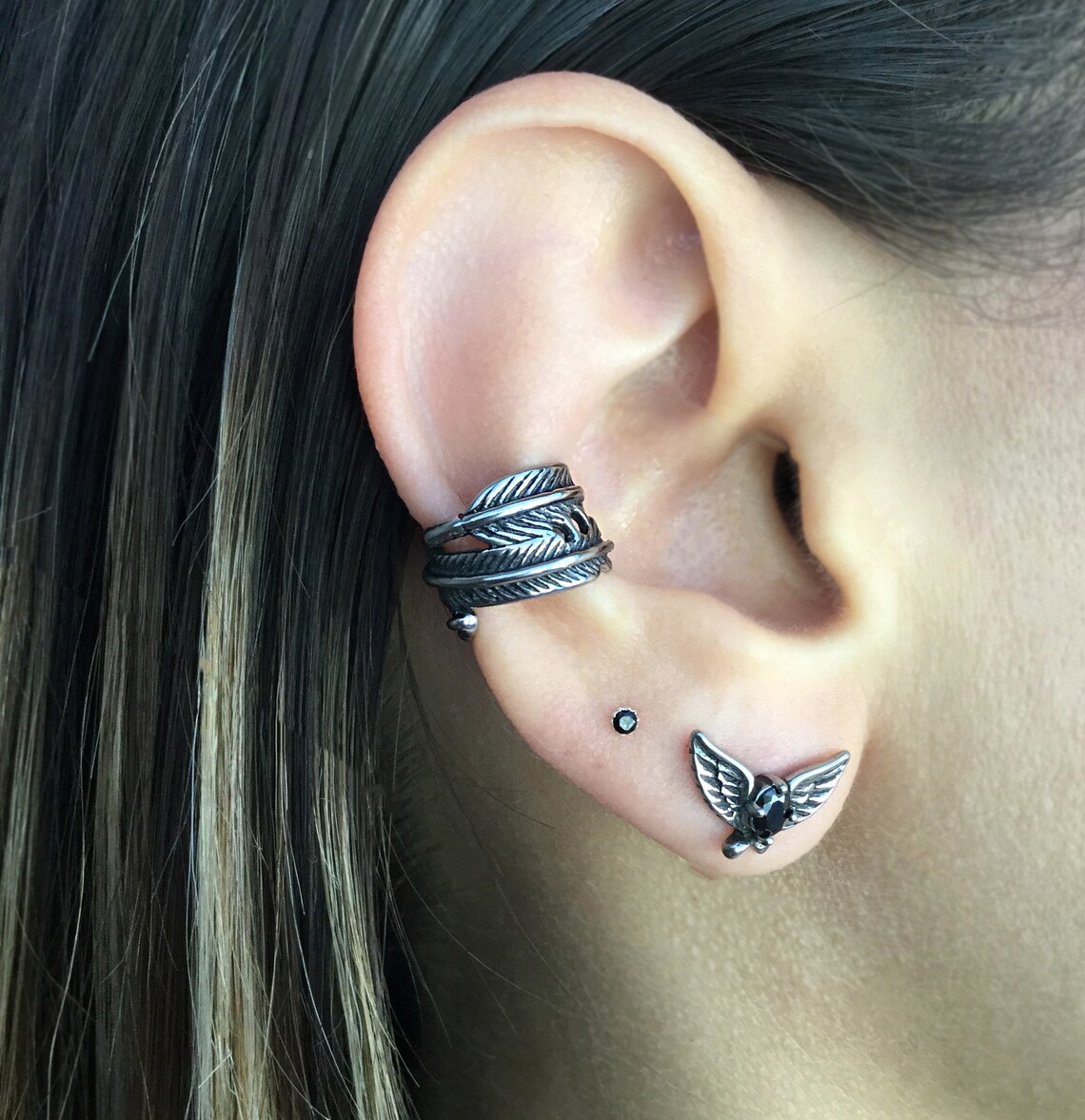 Ear Cuff Gothic Ear Cuff Stainless Steel Earrings Gothic - Etsy