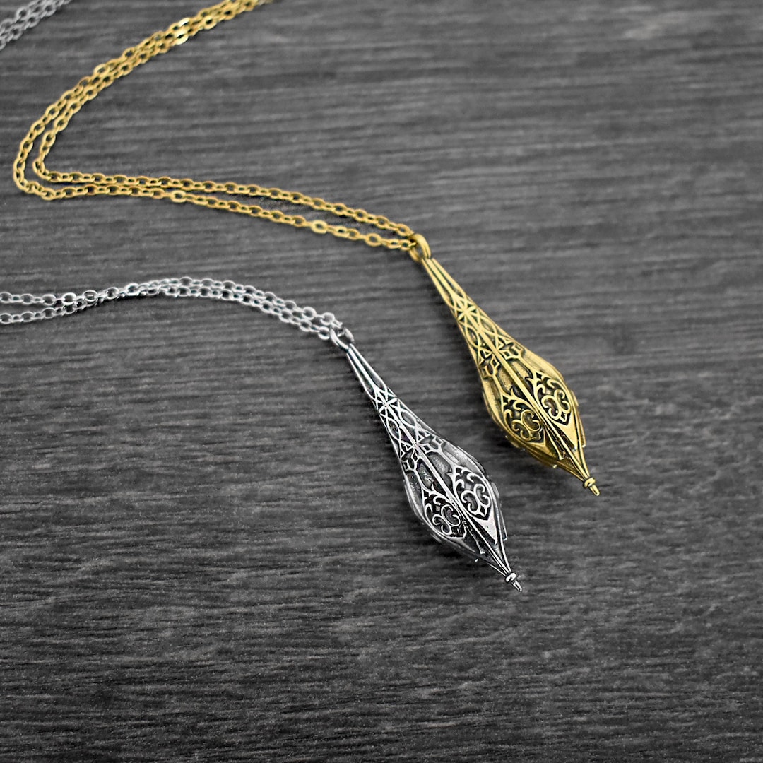 Gothic Pillar Necklace, Gothic Spike Pendant,gothic Cathedral Jewelry ...