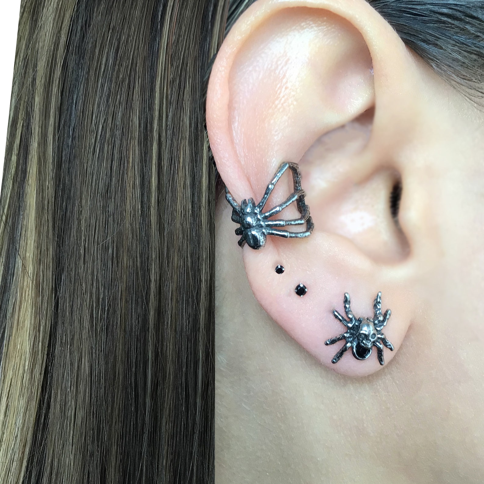 Spider Ear Cuff Gothic Ear Cuff Stainless Steel Earrings - Etsy